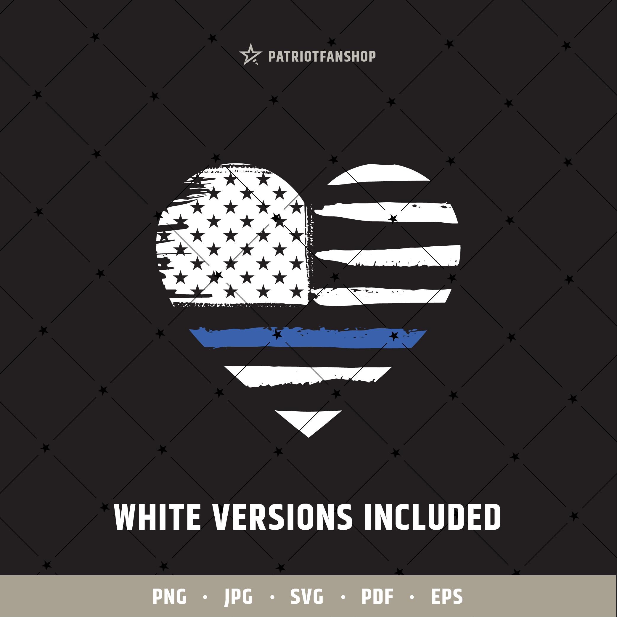 Thin Blue Line Flag SVG: Distressed Police Officer Design (digital ...