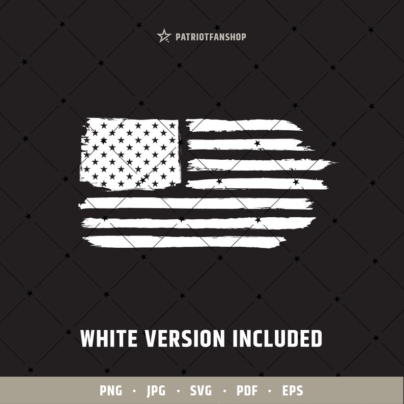 Distressed American Flag SVG: Grunge USA Clipart (digital Download ...