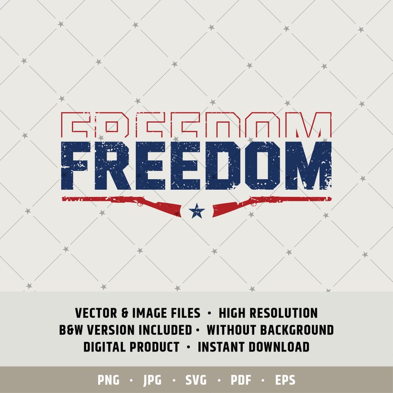 125 American Freedom Guns SVG Distressed Rifle Cut Files Memorial Day ...