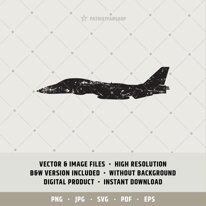 F14 Tomcat Front View Silhouette SVG, F-14 USAF Fighter Plane, F14 ...