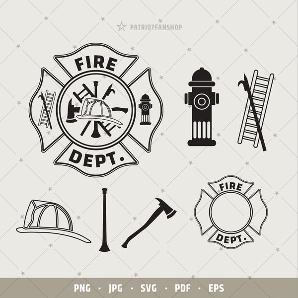 Fire Department Svg - Etsy
