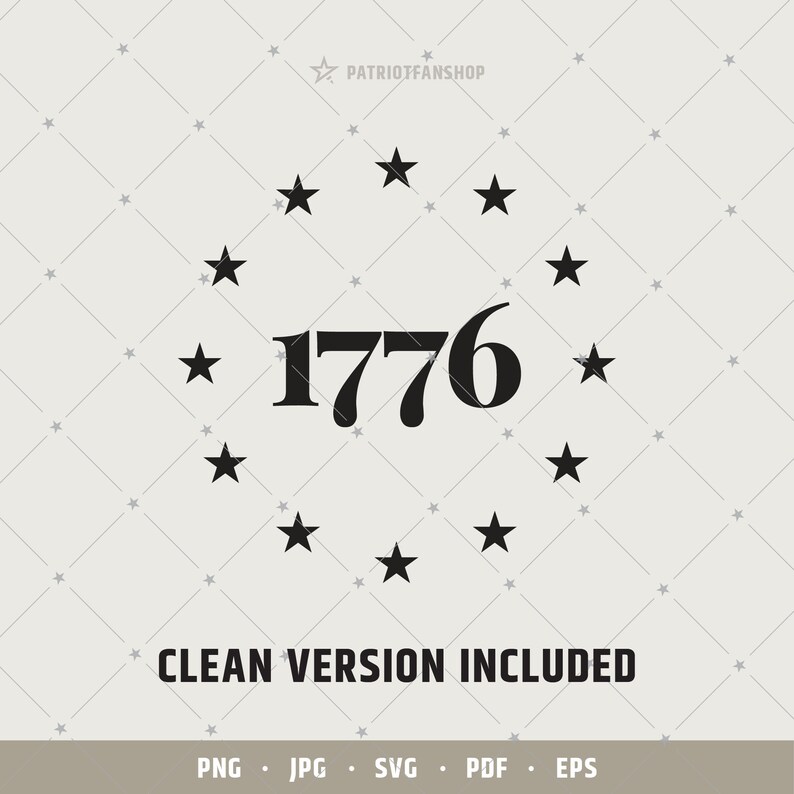 1776 Stars Circle Svg | Rough 1776 Shirt Svg | Grunge 4th of July Decal ...