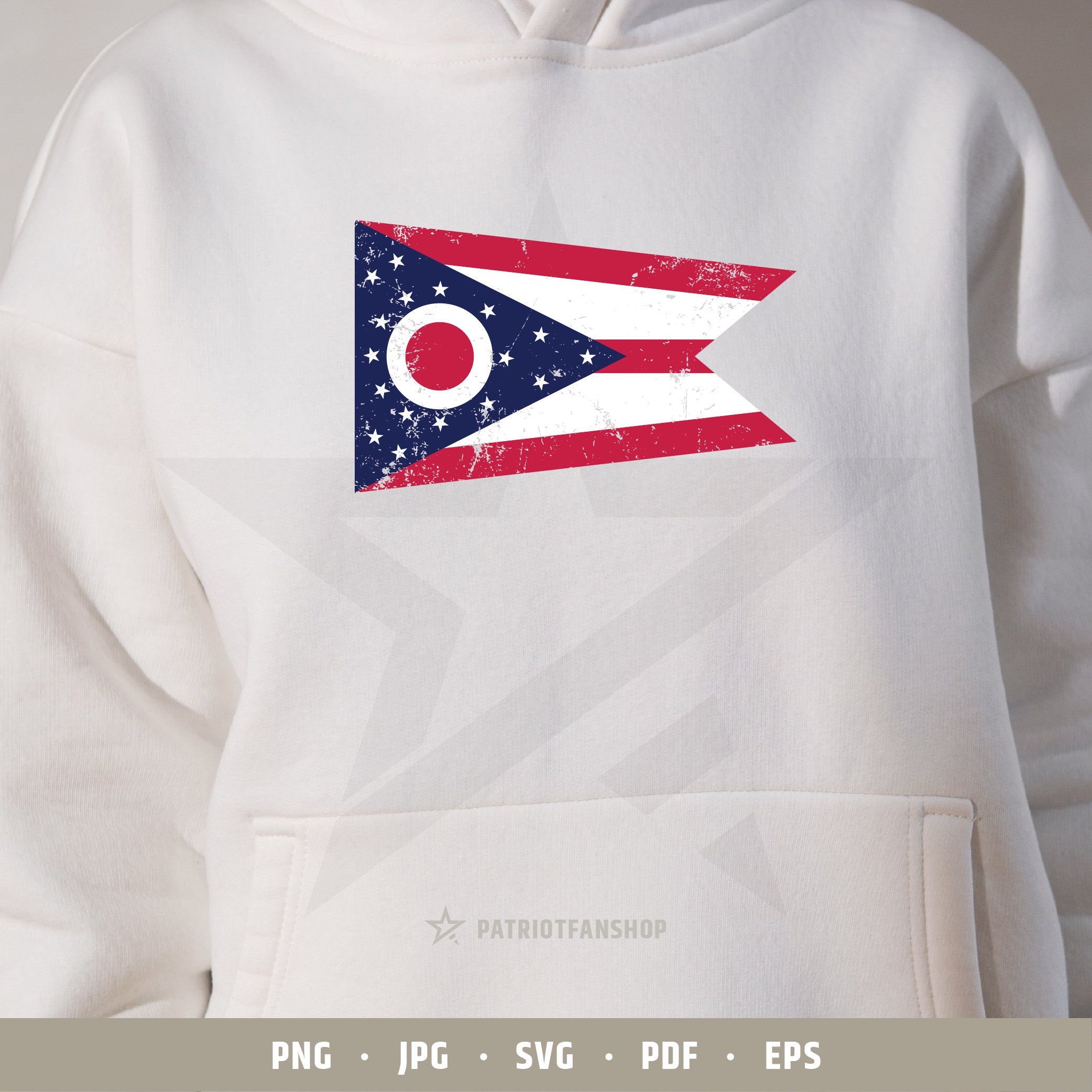 Ohio State Flag Svg | Distressed Ohio Png | Columbus Eps | Cincinnati ...
