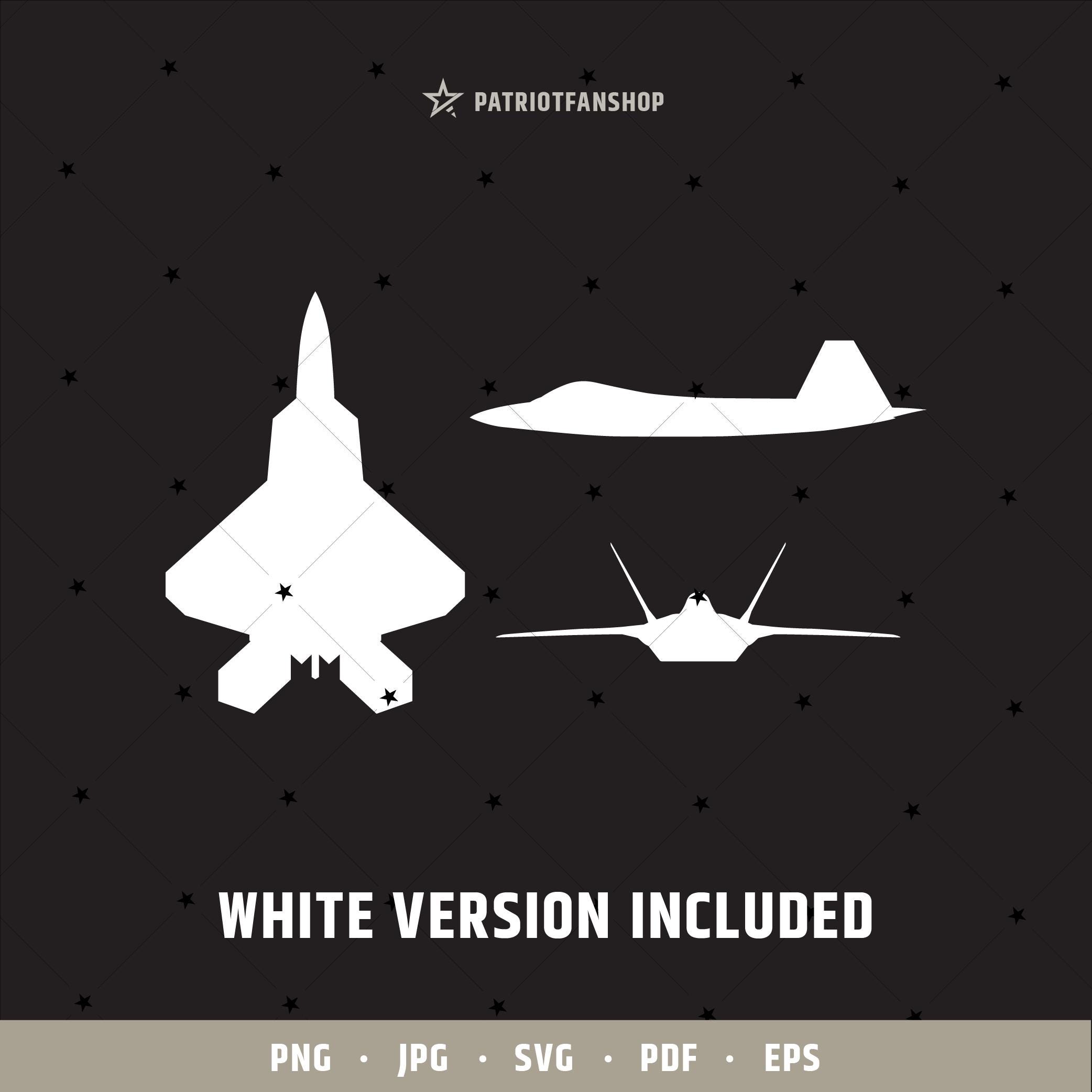 F-22 Raptor Jet Fighter Bundle SVG, F22 Stealth Military Aircraft ...