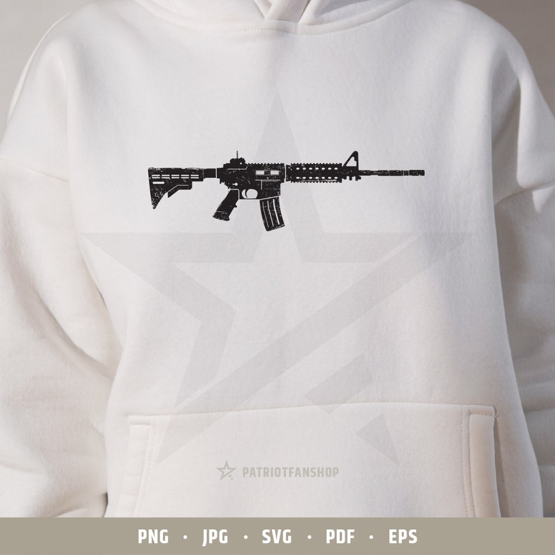 M4A1 Silhouette Svg | Grunge Gun Png | 2nd Amendment Png | Weapon ...