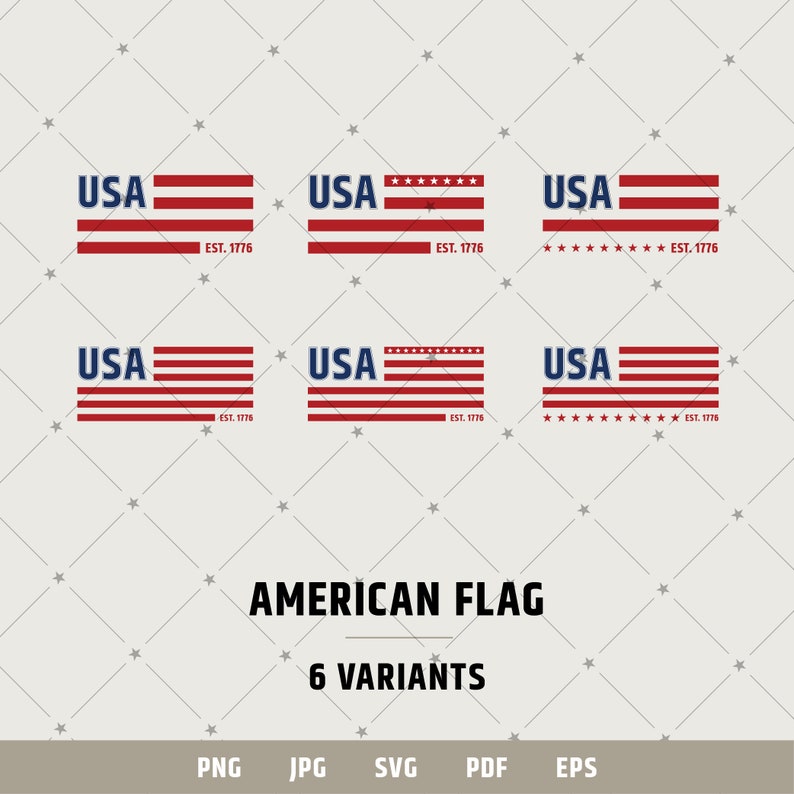 USA Flag Svg | 4th of July Png | Red, White and Blue Digital Decor ...