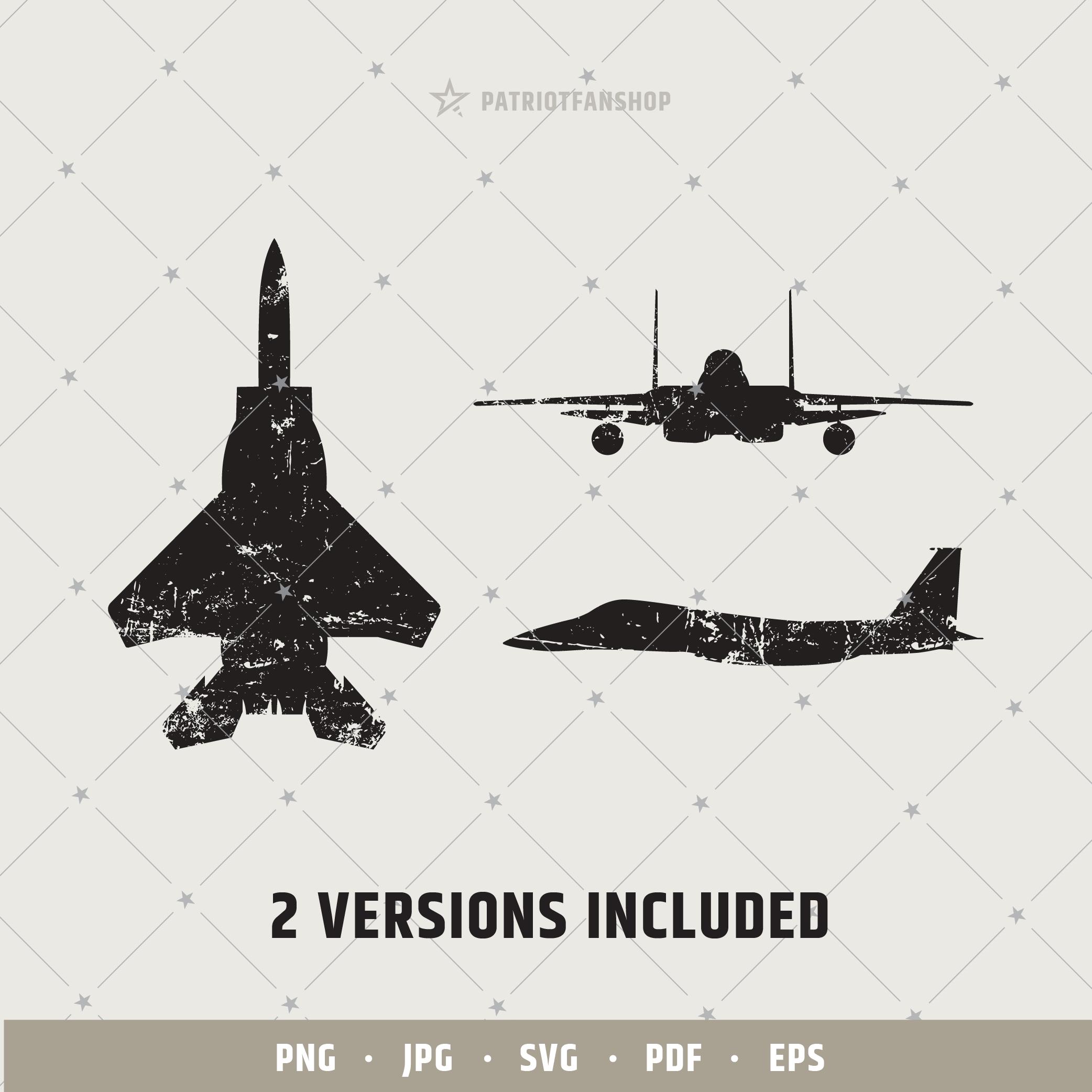 F15 Adler Bundle SVG, F-15 Silhouette SVG, F15 USAF Jet Kampfflugzeug ...