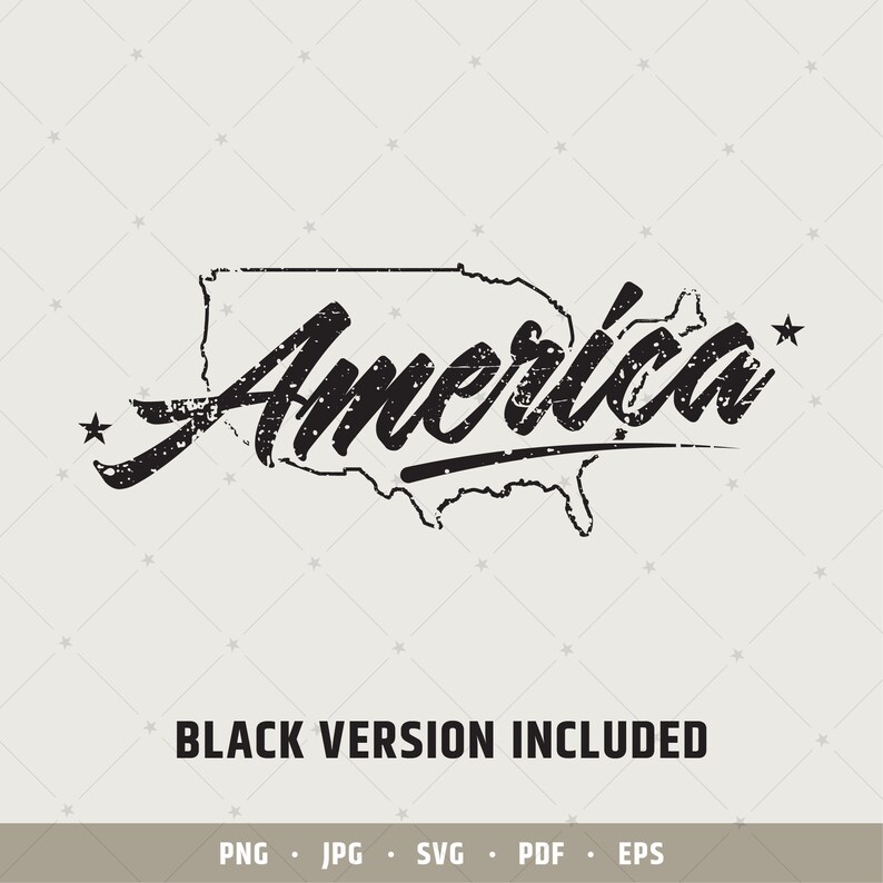 America Map Grunge Svg | America T-shirt Vector Design | Independence ...
