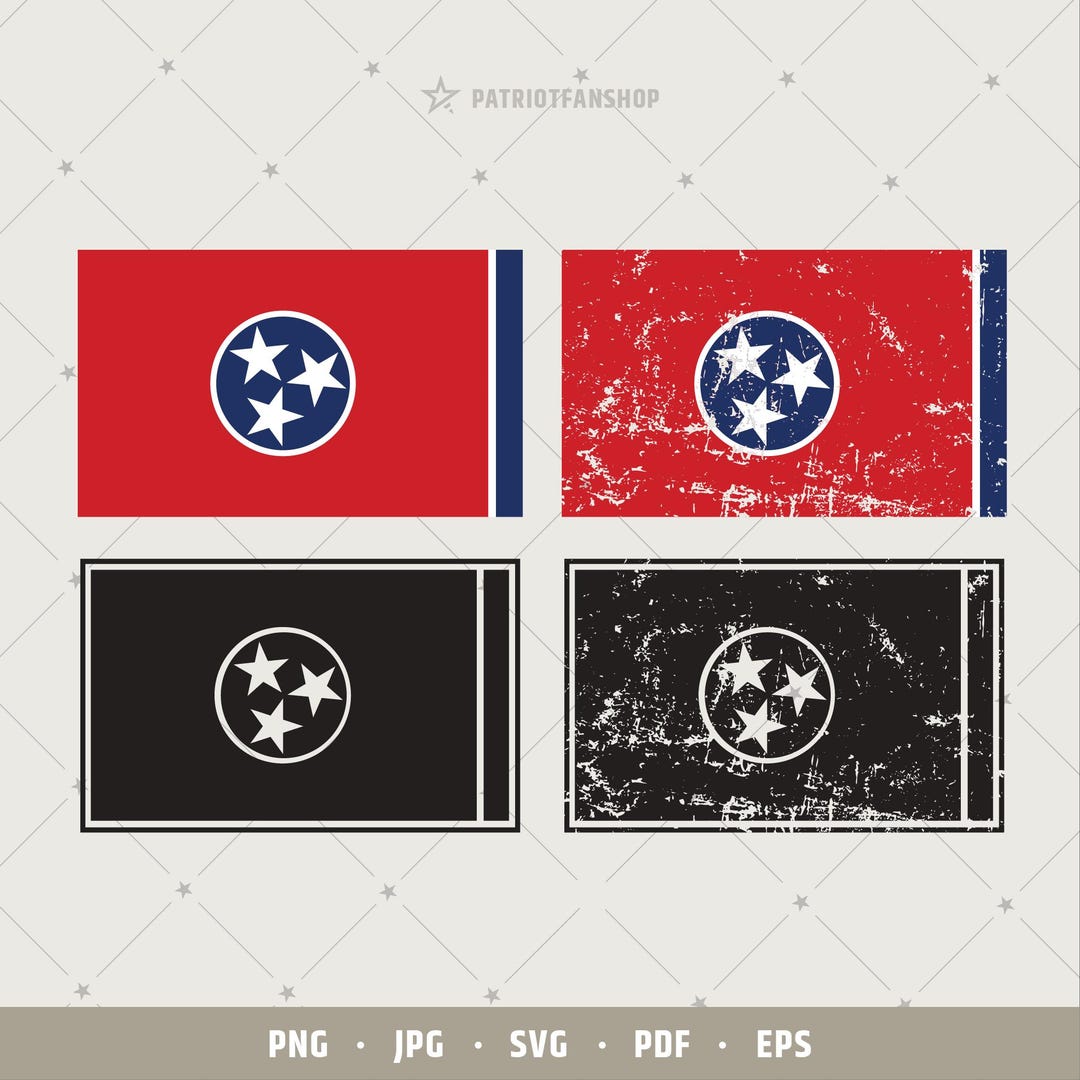 Tennessee State Flag Svg, Distressed Tennessee Flag Png, Nashville ...