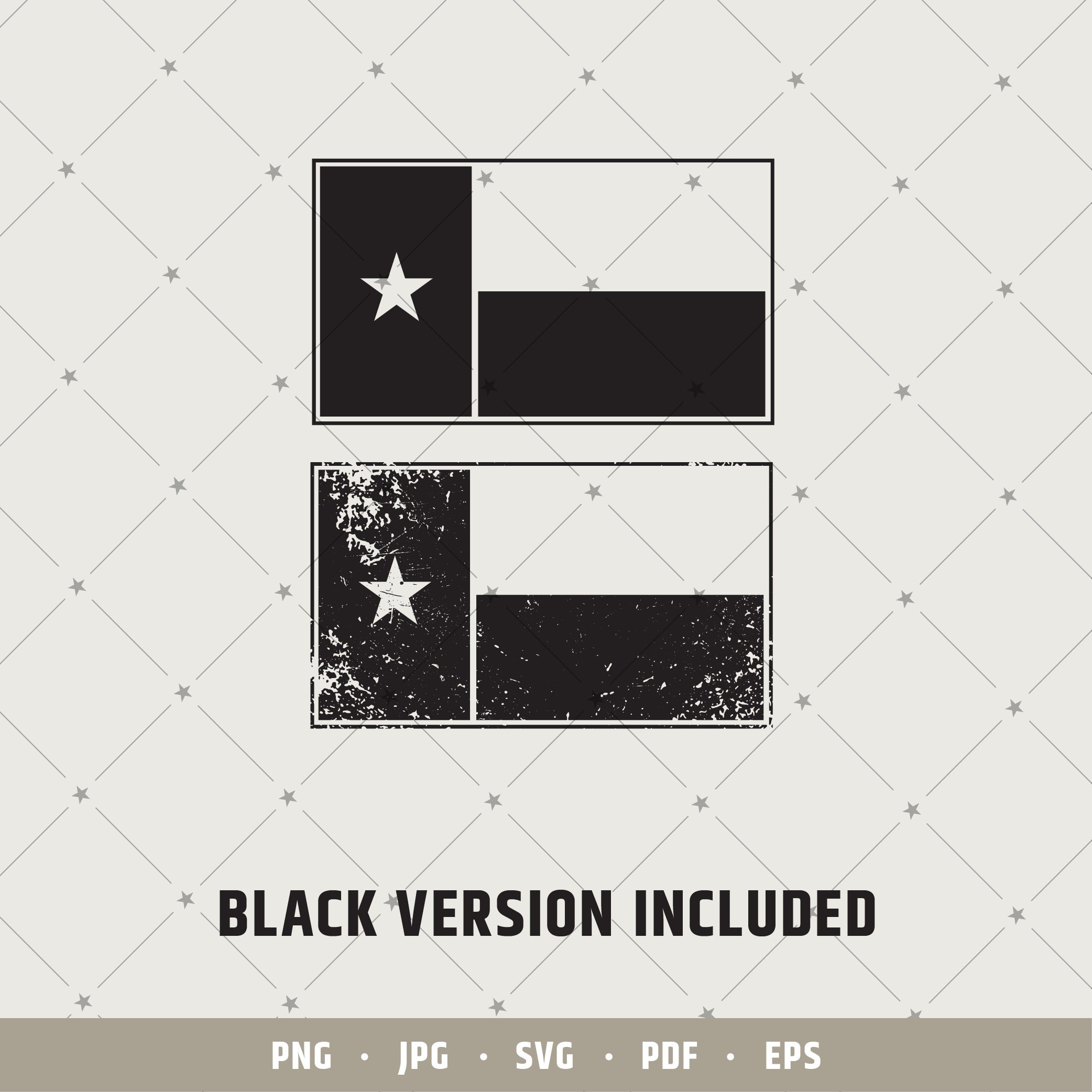 Texas Distressed Flag SVG: Grunge State Clipart (digital Download ...