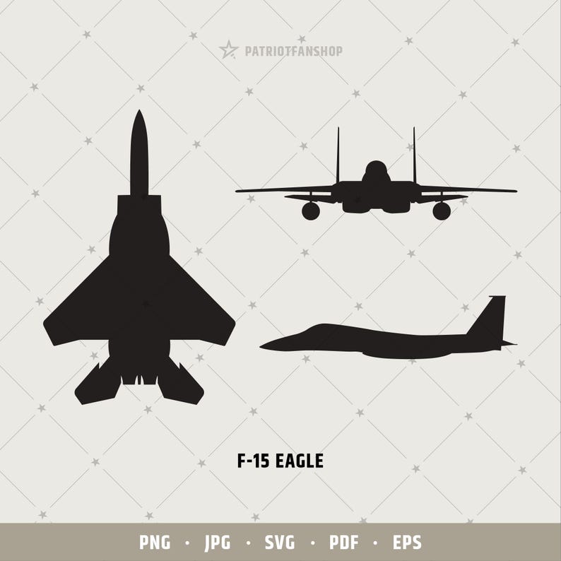 F15 Adler Bundle SVG, F-15 Silhouette SVG, F15 USAF Jet Kampfflugzeug SVG, F15 Luftwaffe ...
