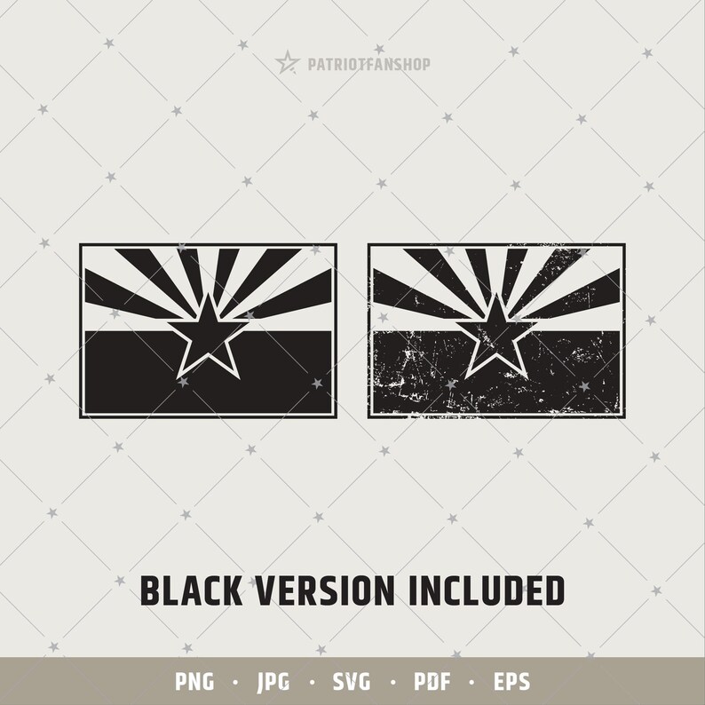 Arizona State Distressed Flag SVG PNG: Grunge Vector Cut File (digital ...