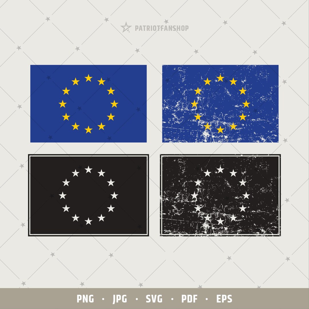 EU Flag Svg, Europe Distressed Flag Png, European Union Pdf, EU Flag ...