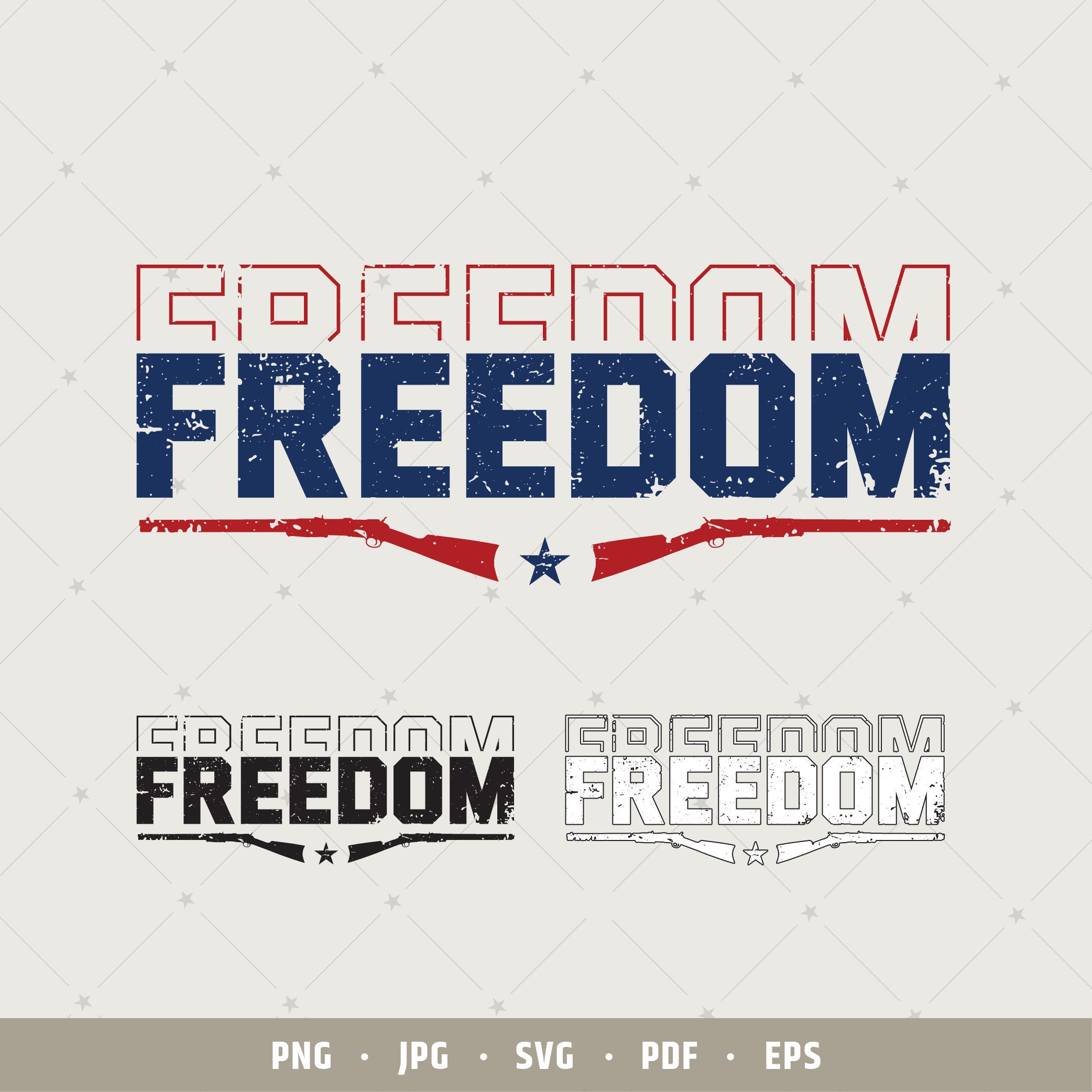 American Freedom Guns SVG: Distressed Rifle Design (digital Download ...