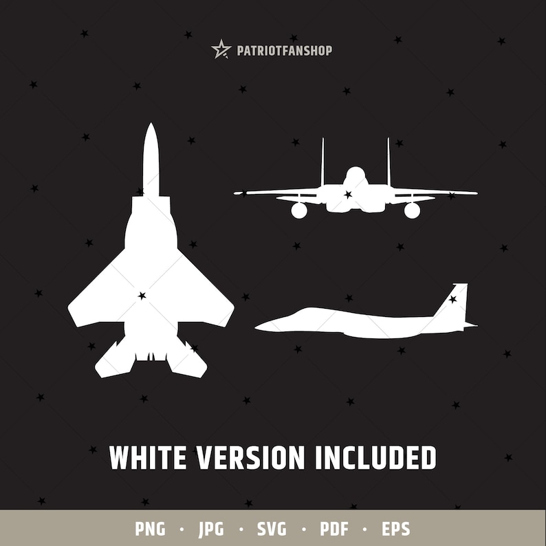F15 Eagle Silhouette SVG Bundle: US Air Force Jet Fighter (digital ...