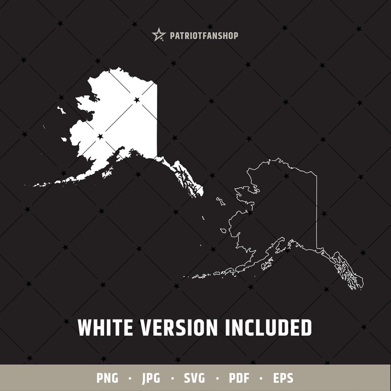 Alaska State Outline Map SVG: Cricut Printable (digital File) | 203 - Etsy