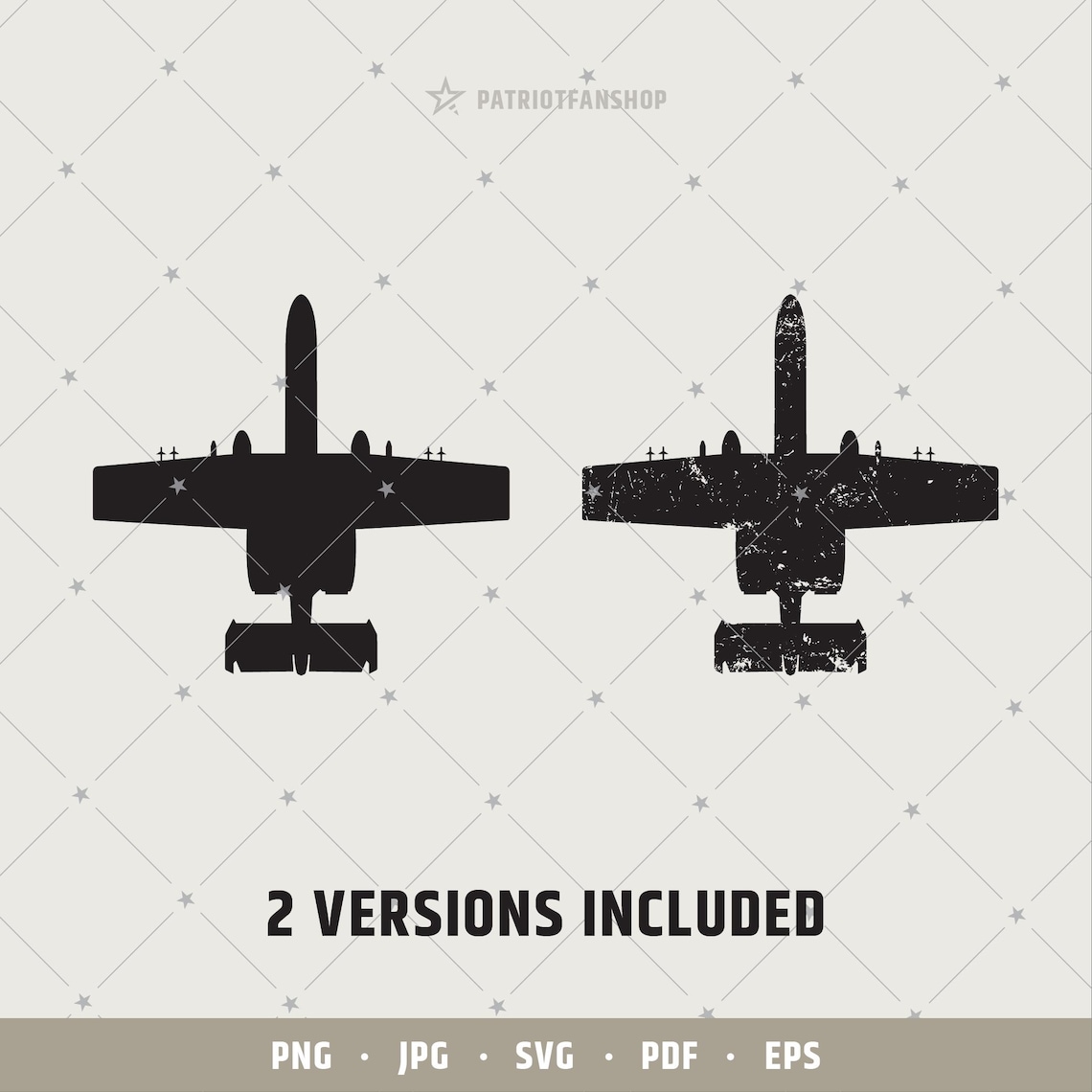 A-10 Thunderbolt Warthog Silhouette SVG, A10 USAF Png, F10 Military ...