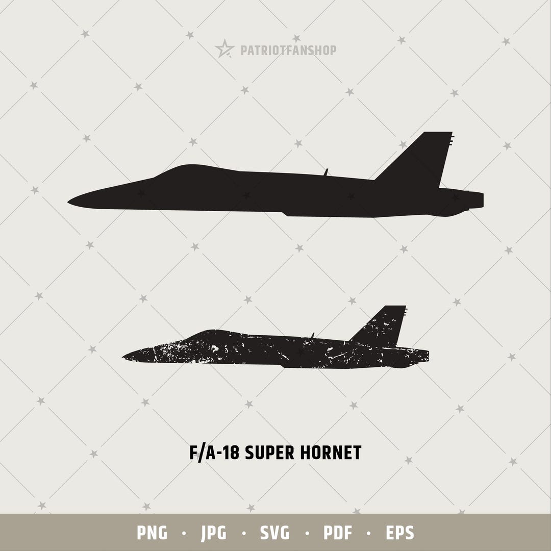 F/A-18 Silhouette Svg, FA-18 Side View Svg, Fa18 Super Hornet Military ...