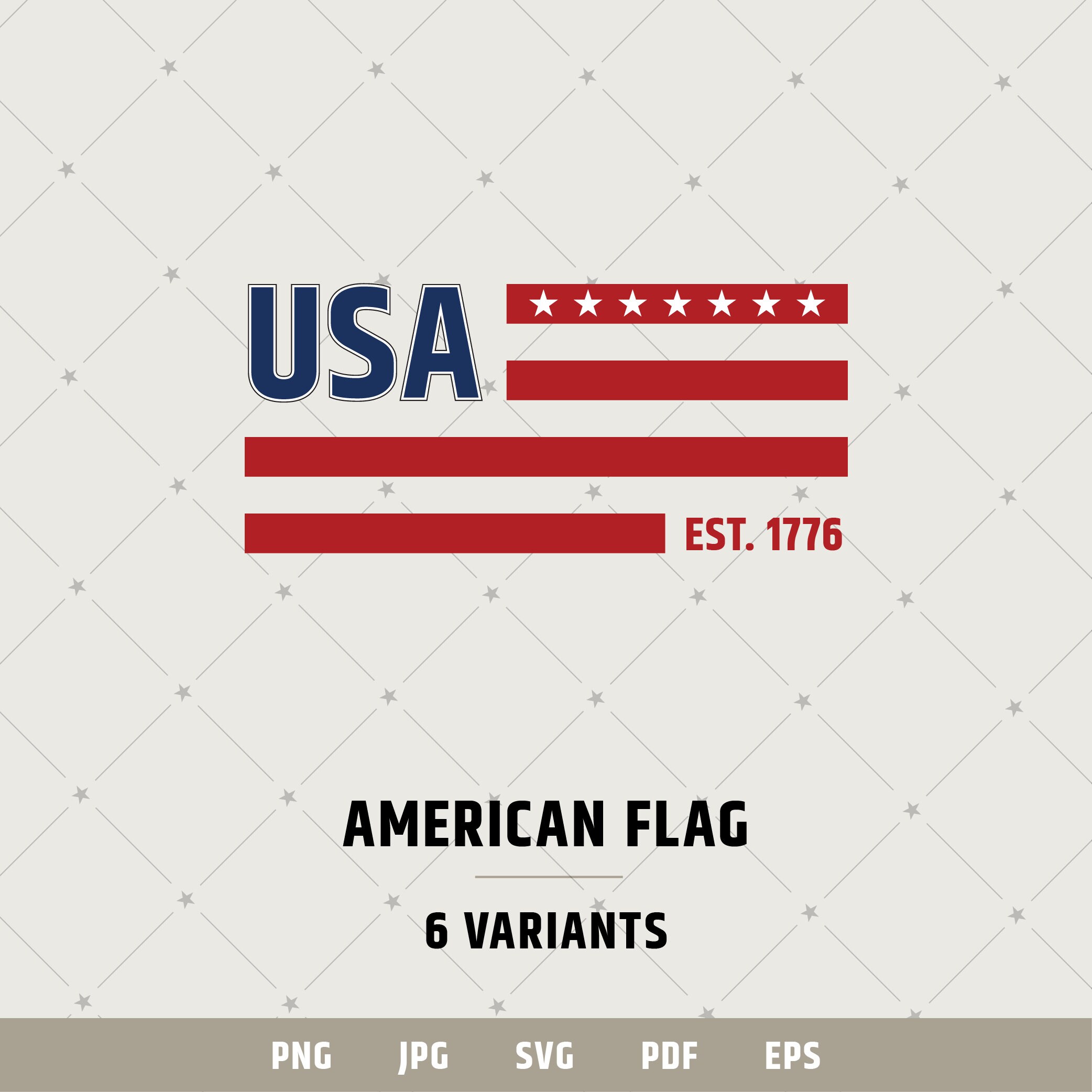 USA Flag Svg | 4th of July Png | Red, White and Blue Digital Decor ...