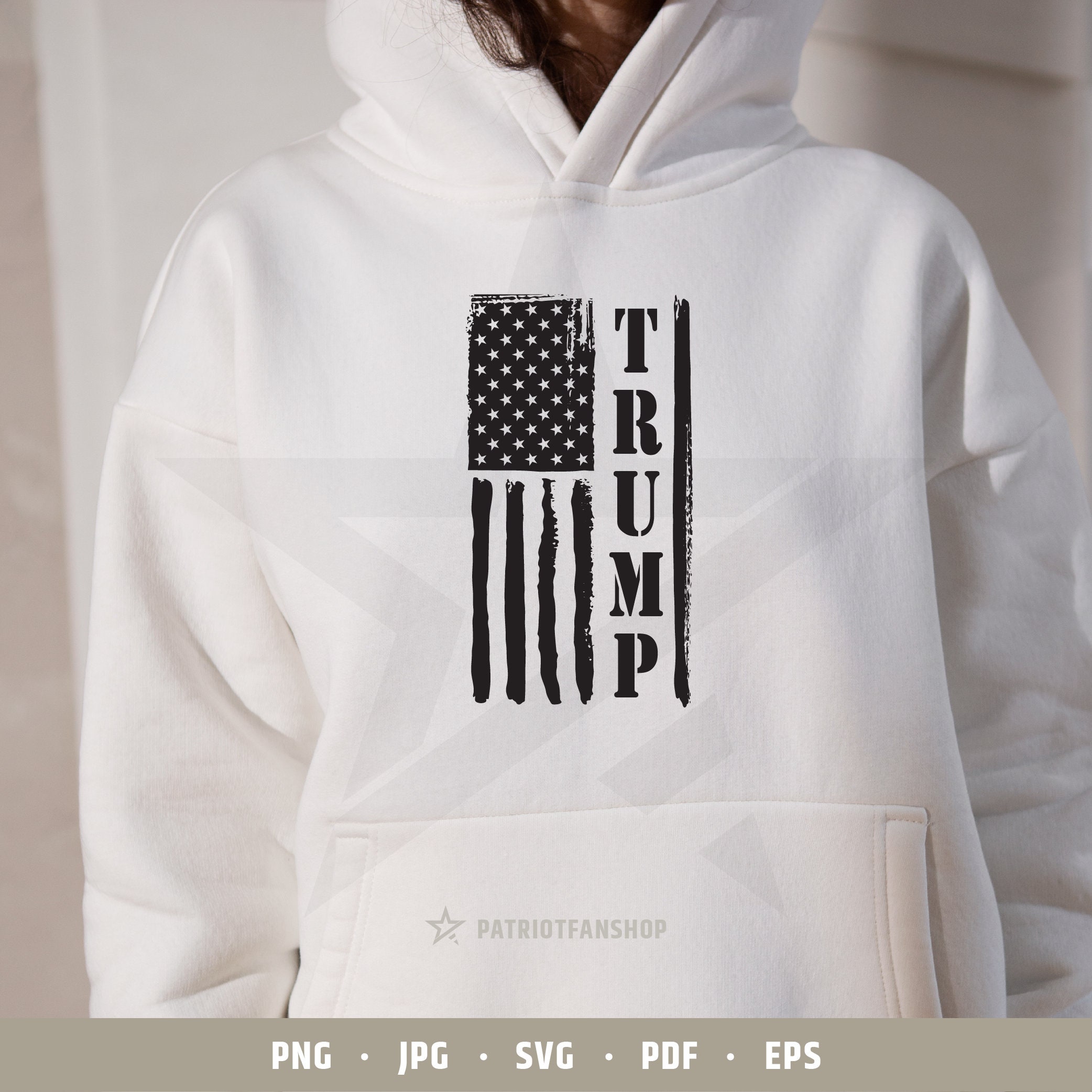 Trump American Flag SVG: Distressed Patriotic Design (digital Download ...