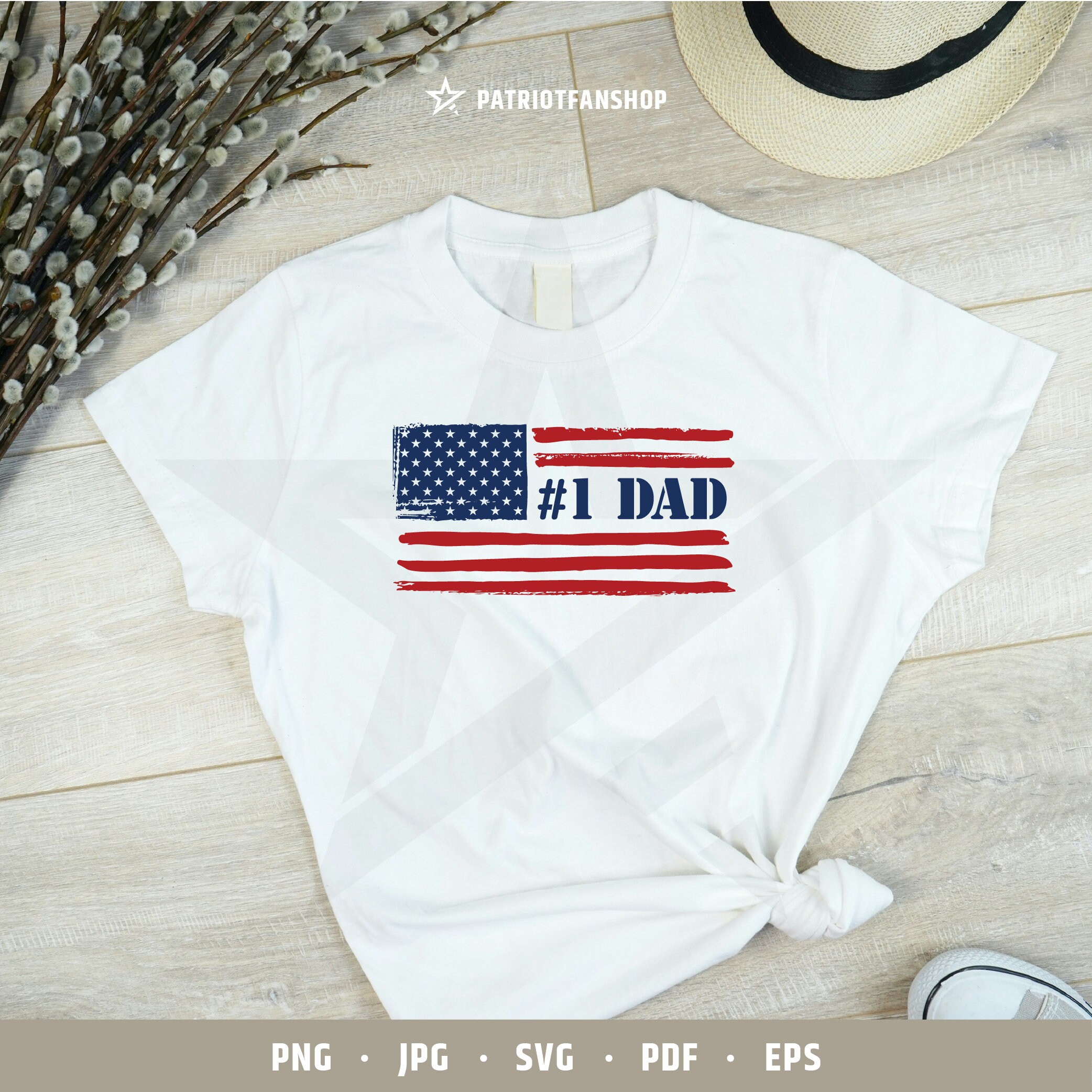 Best Dad Ever US Flag Svg | Number 1 Dad Shirt Png | Dad Gifts | Father ...