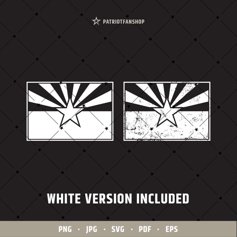 Arizona State Distressed Flag SVG PNG: Grunge Vector Cut File (digital ...