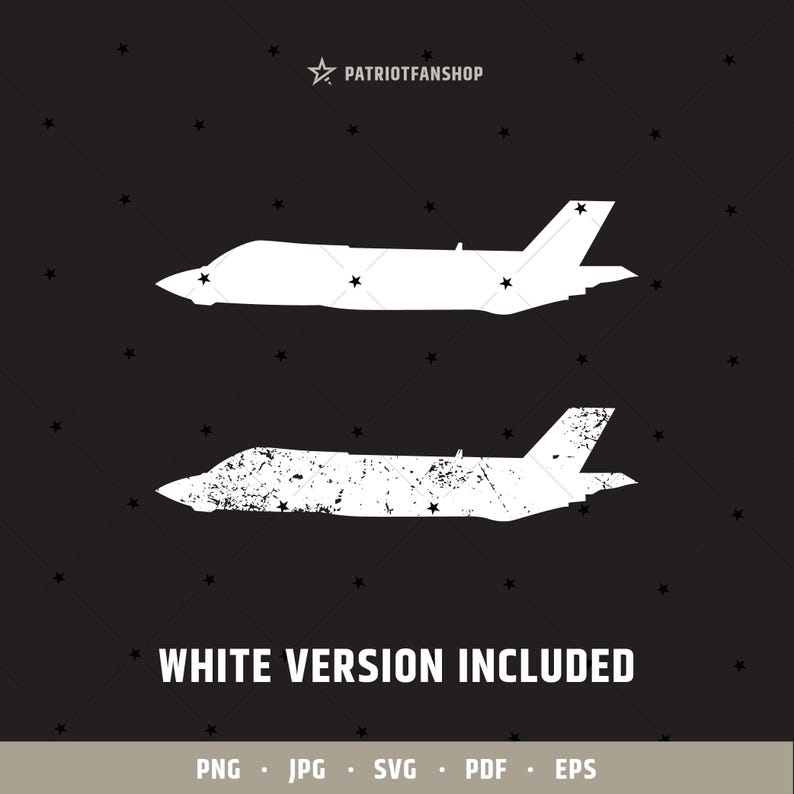 F-35 Lightning Jet Fighter Side View SVG, F35 Military Aircraft Digital ...