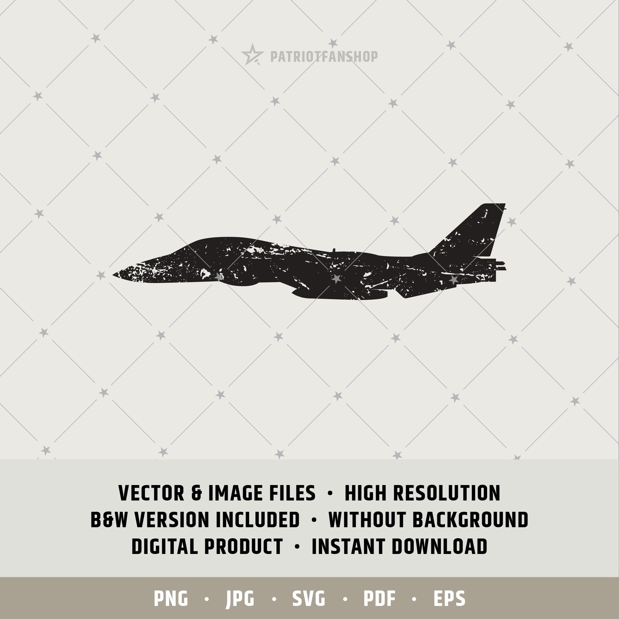 F-14 Tomcat SVG Bundle: Fighter Plane Silhouette (digital Download ...