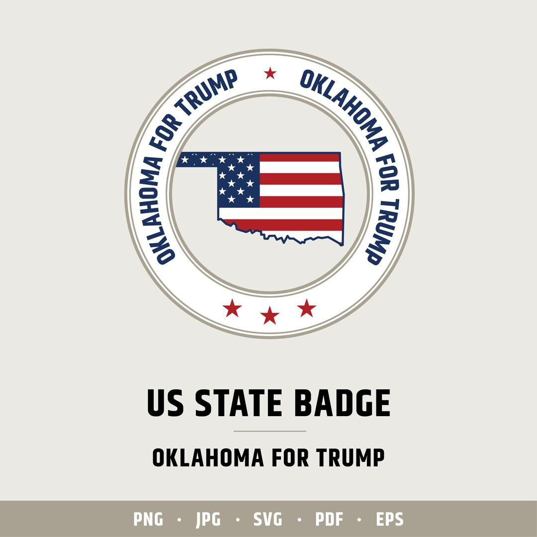 US State Badge | Oklahoma for Trump | Oklahoma City | Sooner State ...