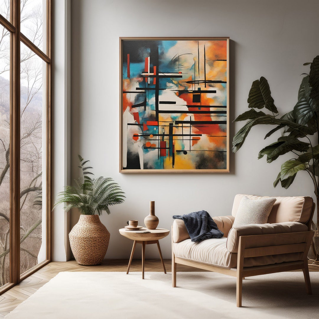 Abstract Printable Colorful Wall Art, Abstract Digital Print, Colorful ...