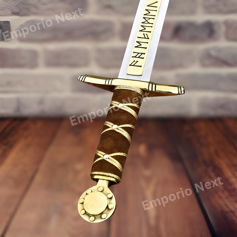 Handcrafted Excalibur Sword for Merlin Cosplay With Steel and Brass ...