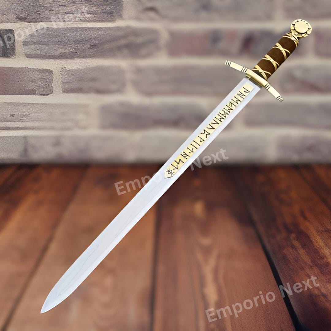 Handcrafted Excalibur Sword for Merlin Cosplay With Steel and Brass ...