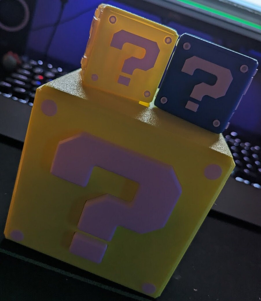Mario Question Mark Cube, Switch and Micro SD Game Storage Game Storage ...