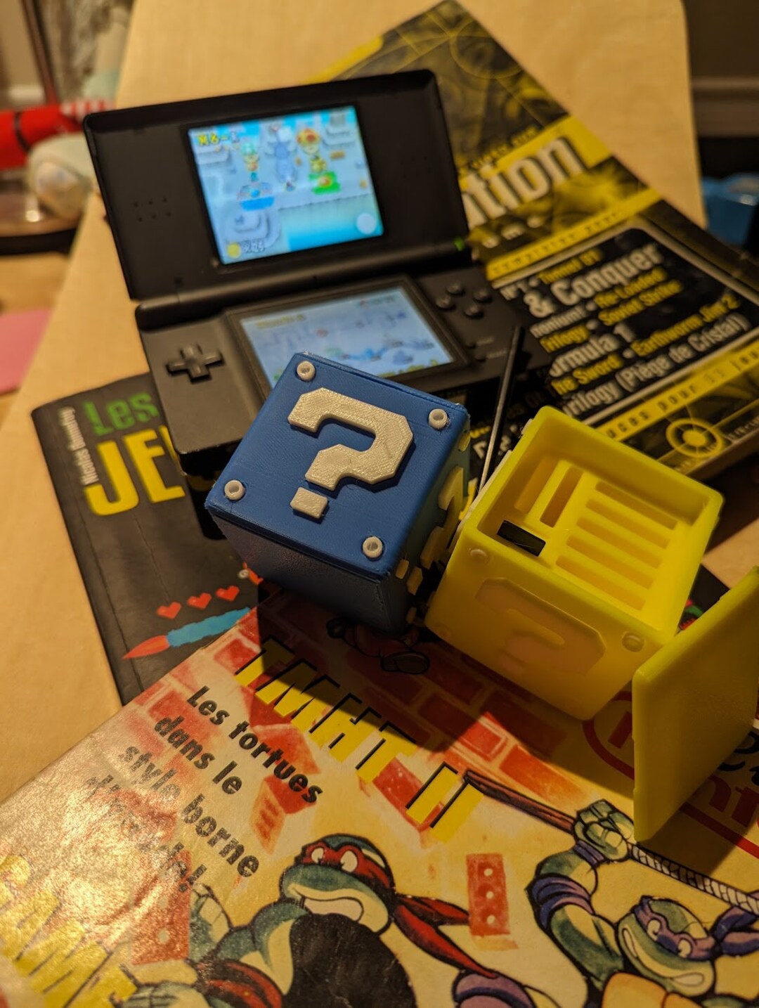 Mario Question Mark Cube, Switch and Micro SD Game Storage Game Storage ...