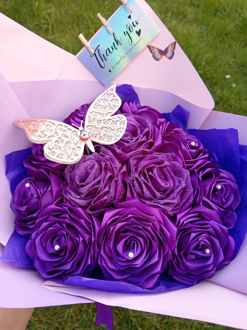 Hand-made Ribbon Roses - Etsy