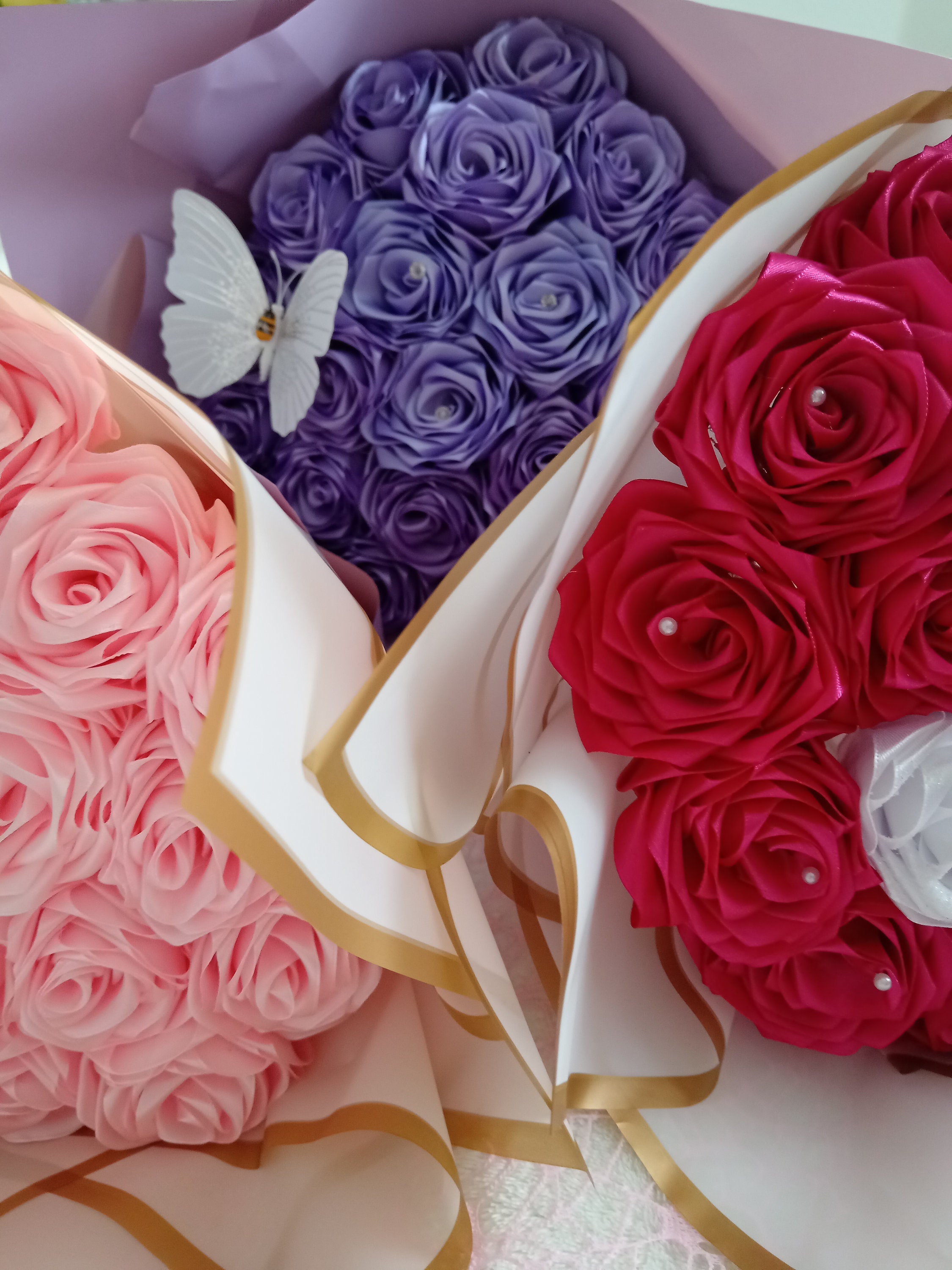 Hand-made Ribbon Roses - Etsy