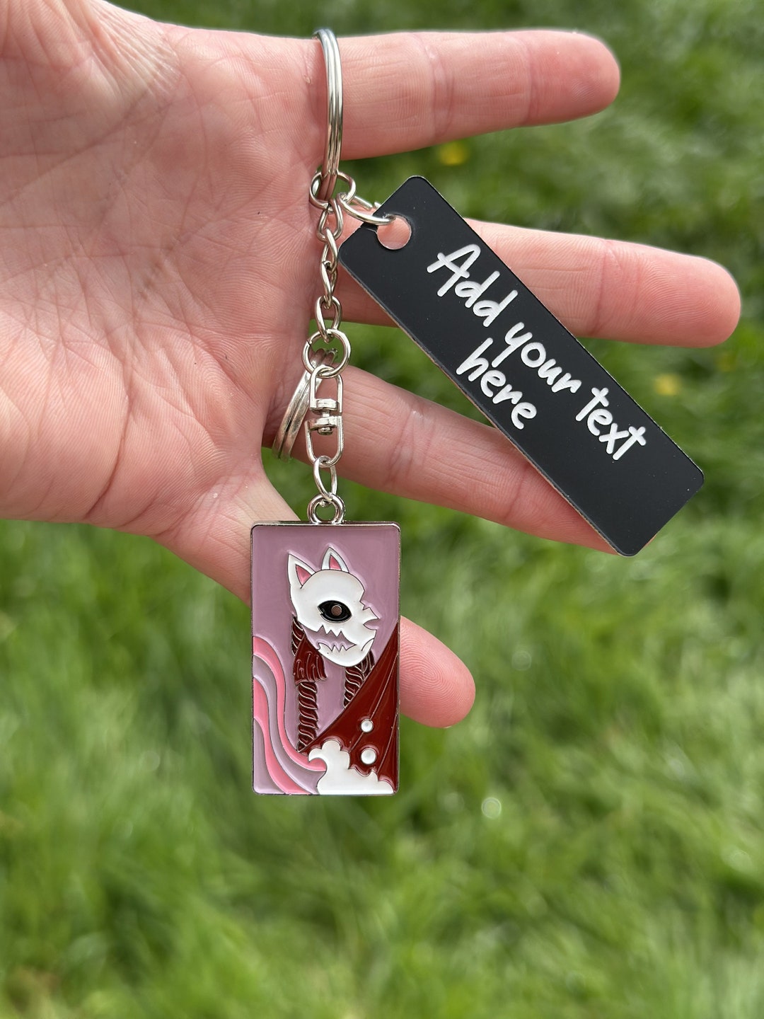 Demon Slayer Sabito Themed Keychain/keyring Name Tag - Etsy
