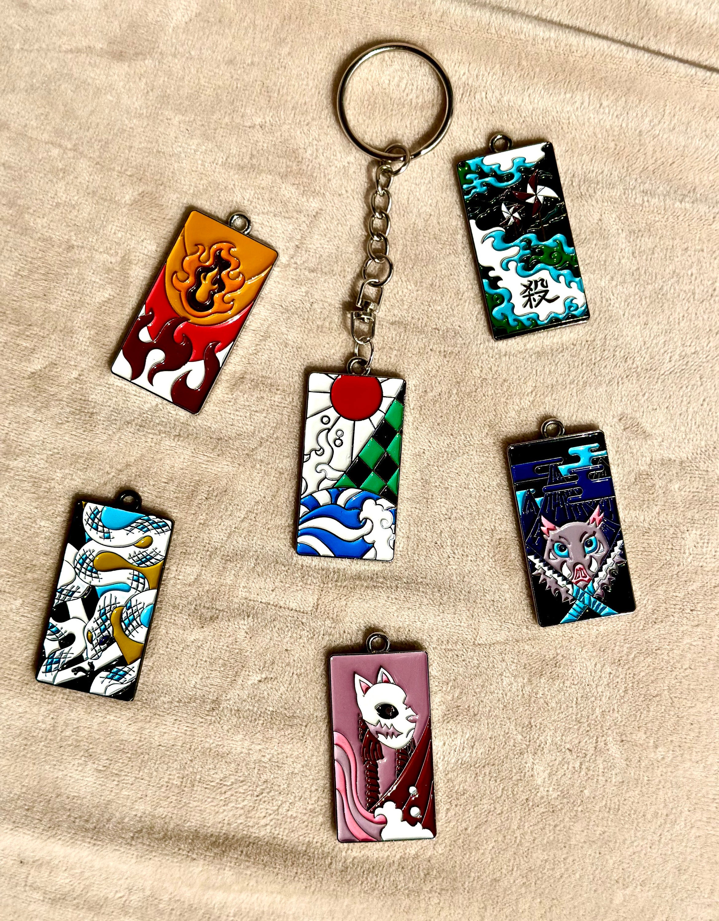 Demon Slayer Sabito Themed Keychain/keyring Name Tag - Etsy