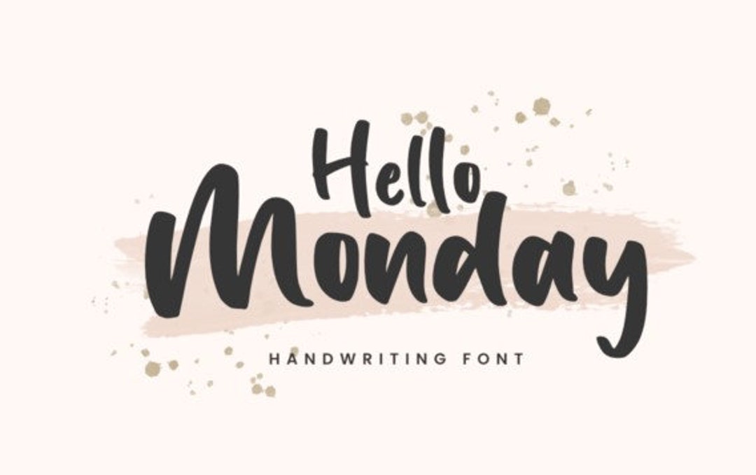 Hello Monday Font, Bold Font, Cricut Fonts, Casual Font, Modern Font ...