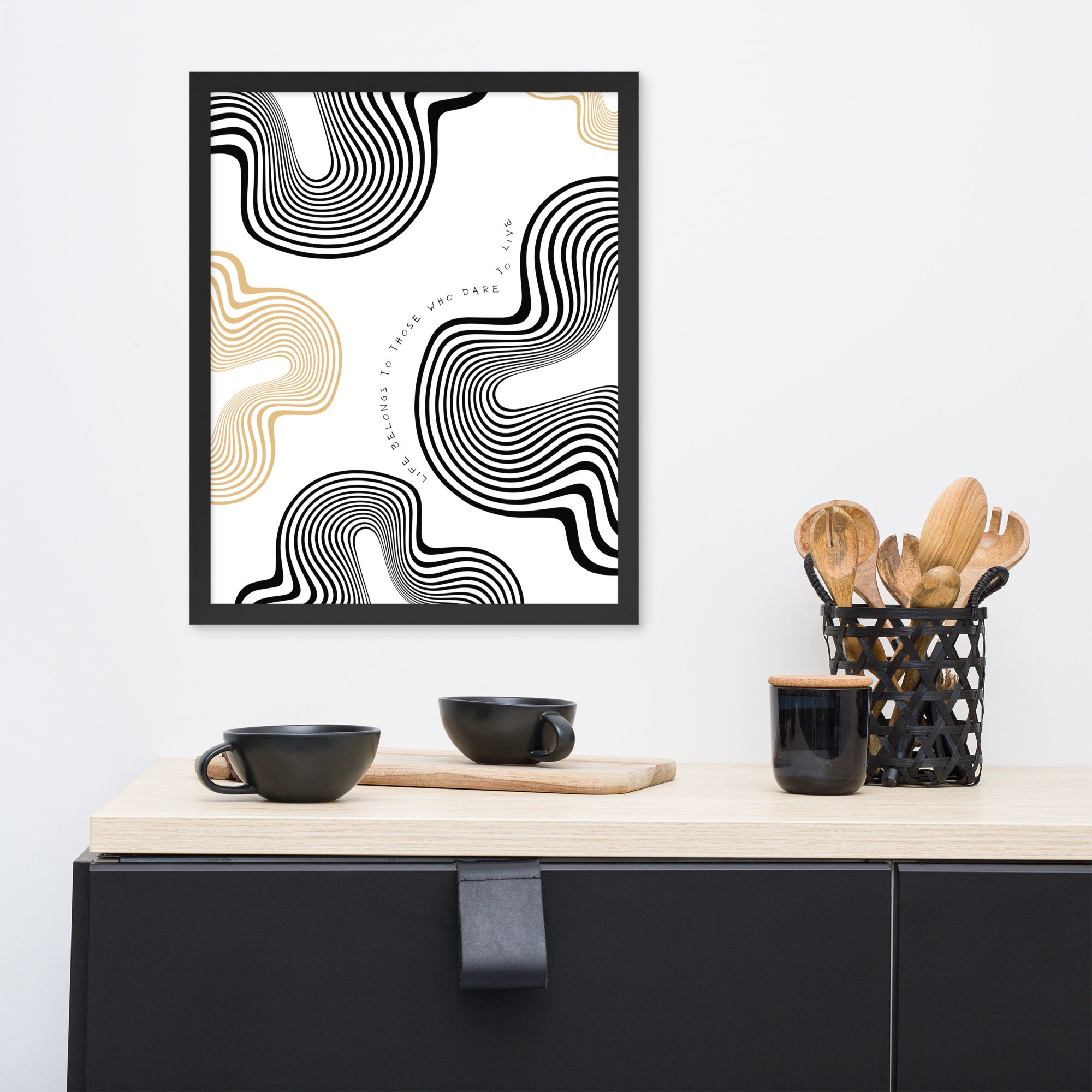 Minimalist Printable Exhibition Poster. Black, White, and Orange Poster ...