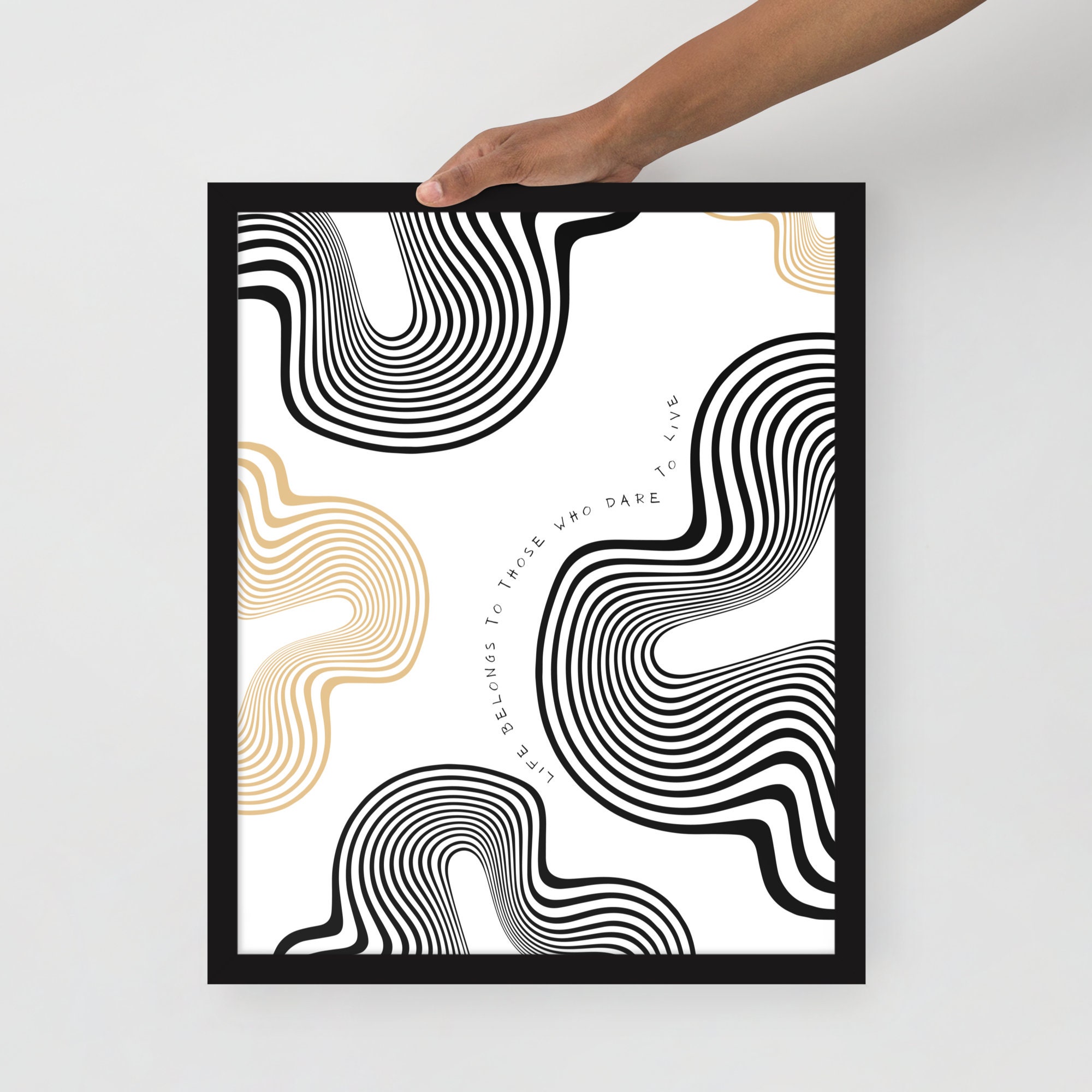 Minimalist Printable Exhibition Poster. Black, White, and Orange Poster ...