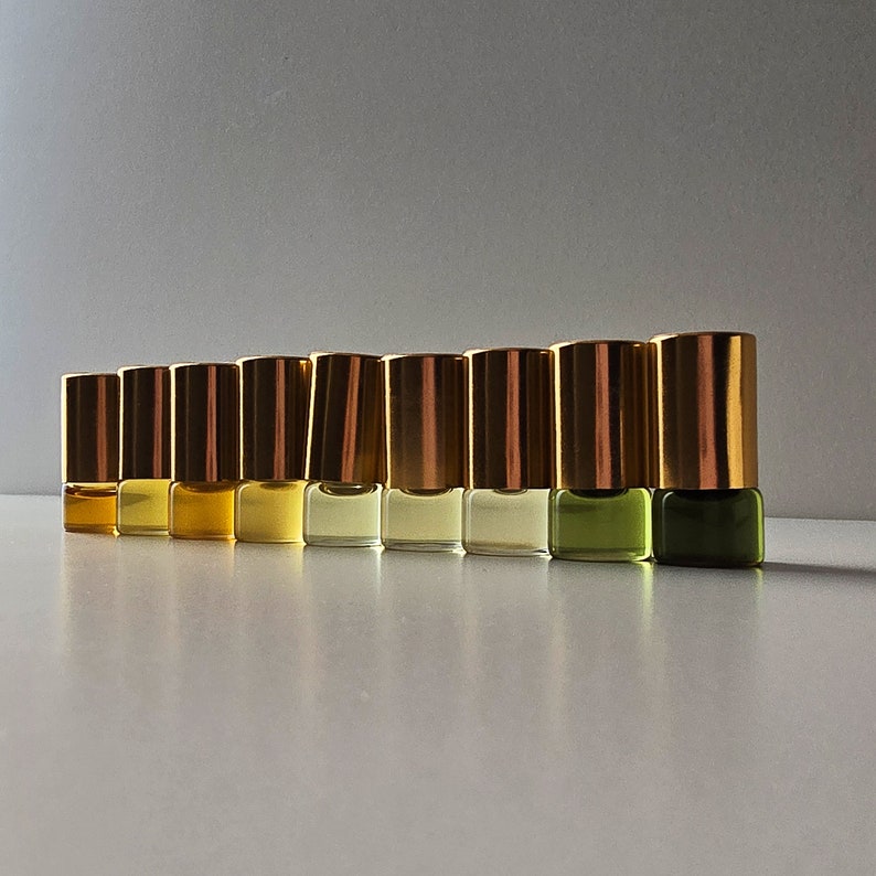 Woody / Fruity Discovery Set 9 Samples Botanical Perfume Oil, Essential ...