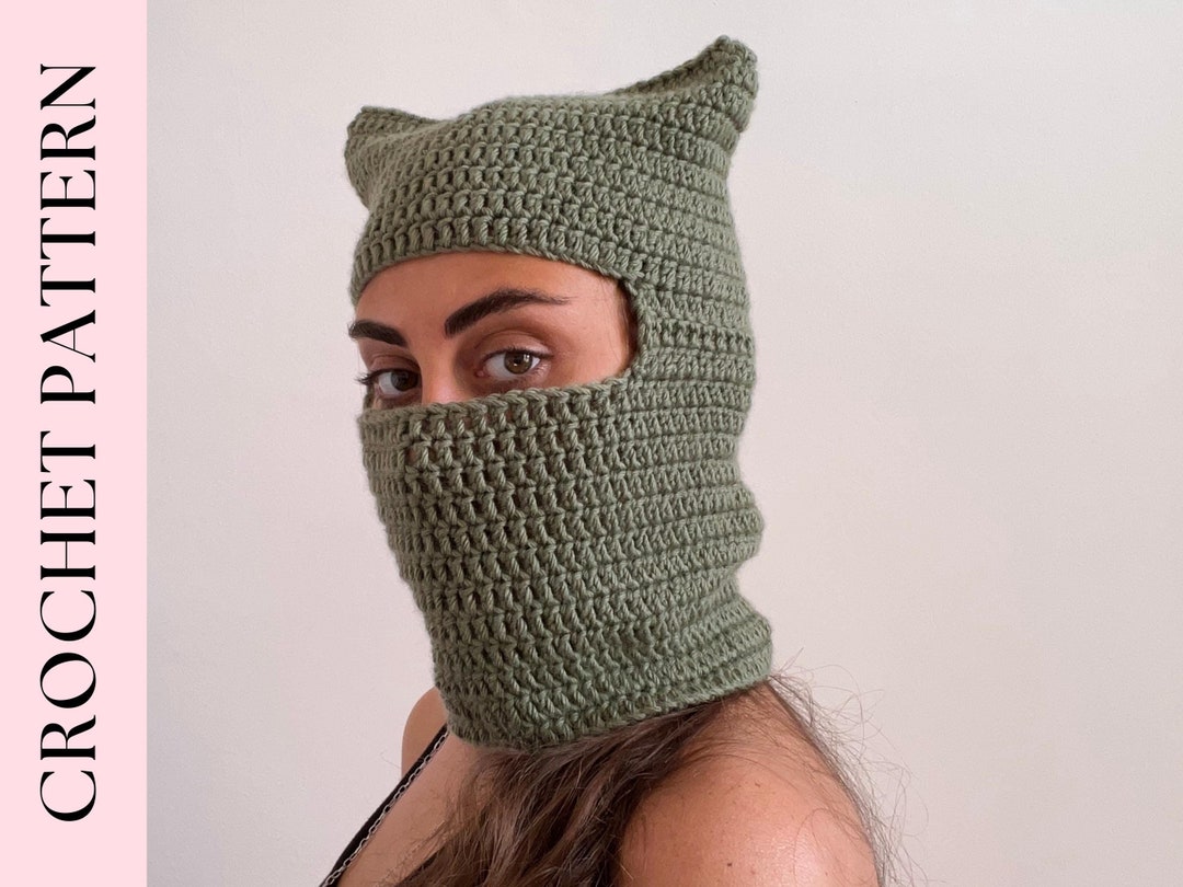 Cat Hat Balaclava Crochet Pdf Pattern, Beanie Cat Hat Digital Download ...
