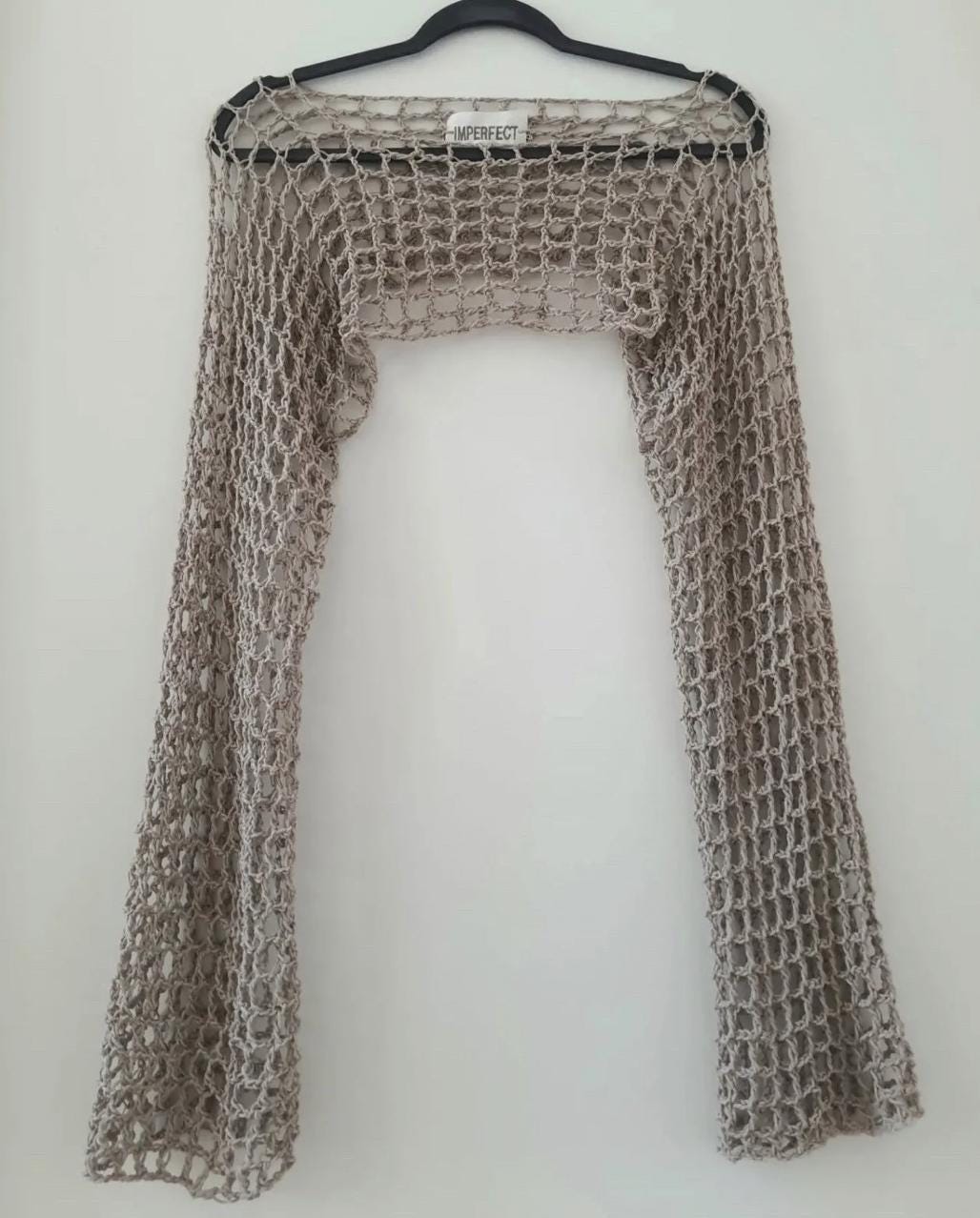 Crochet Mesh Sleeves All Size, Net Crop Top, Mesh Long Summer Sleeves ...