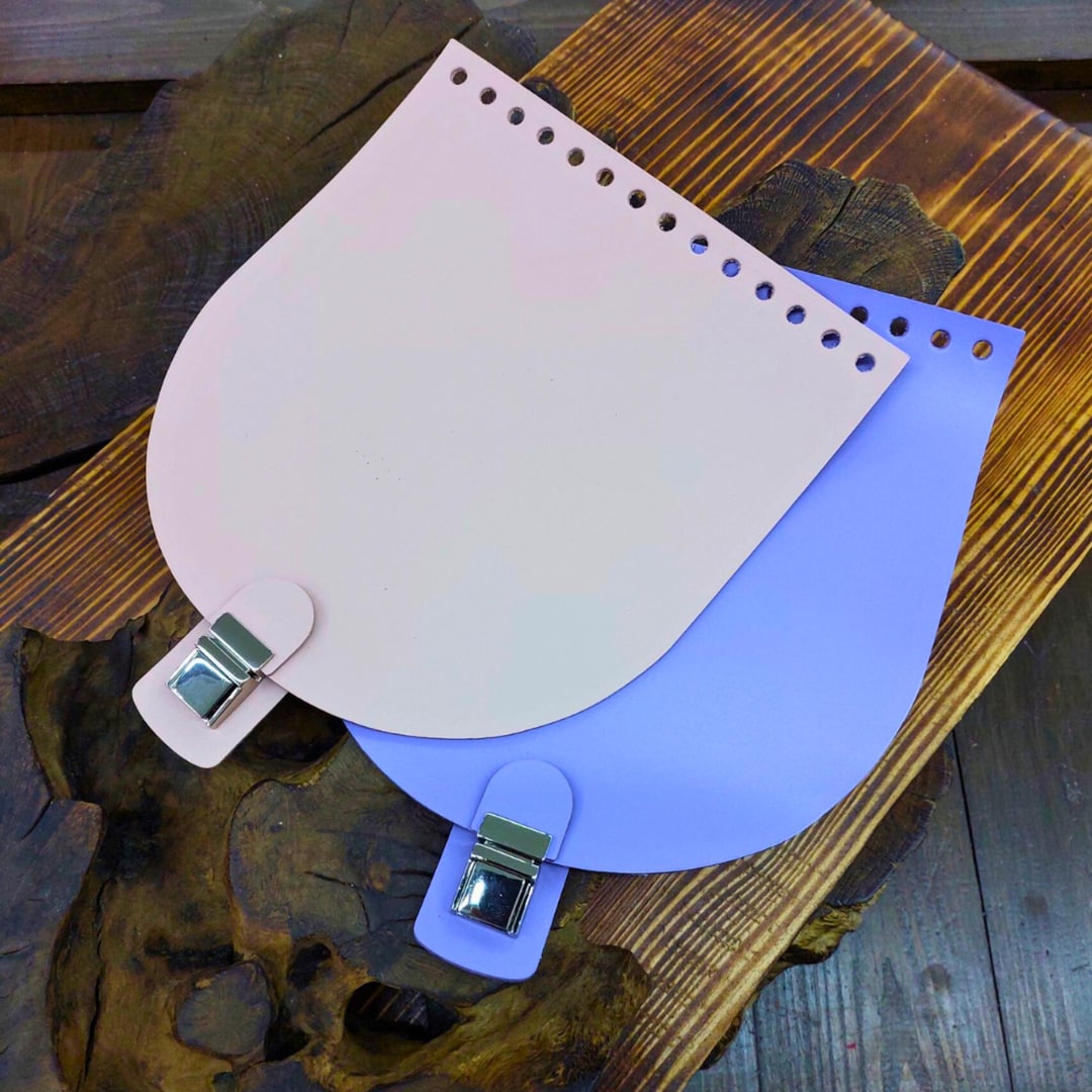 Sew-on Leather Bag Flap With Lock: DIY Bag Making (7.9x7.5 Inches) - Etsy