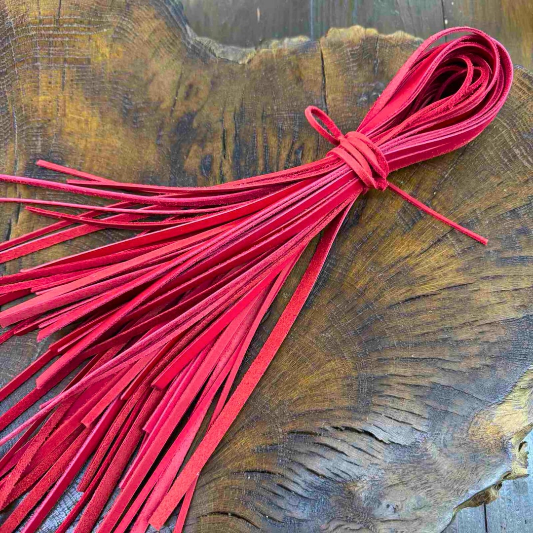 Red Leather Straps: Assorted Sizes, DIY Craft Supplies - Etsy