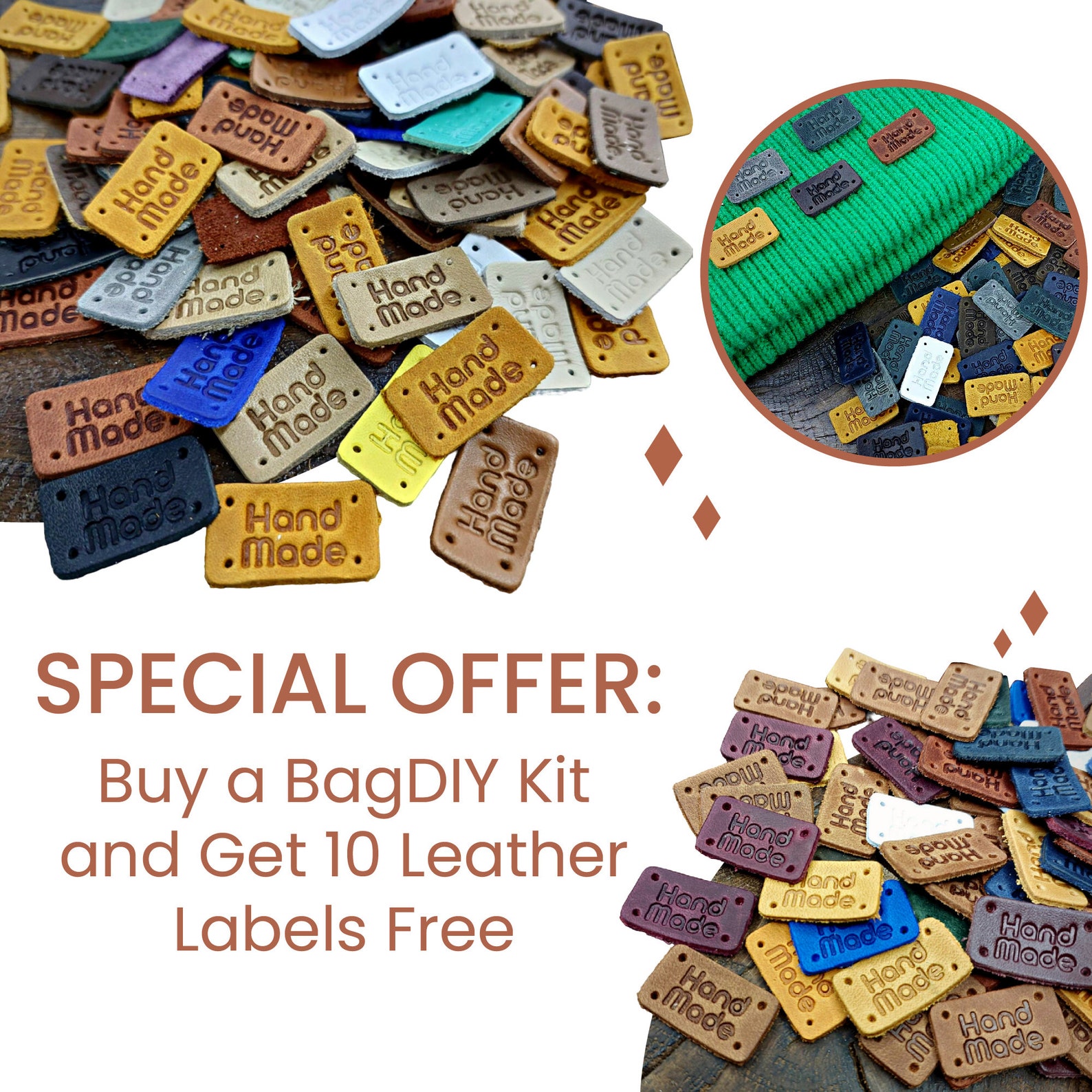 Leather Crochet Bag Kit, DIY Crocheting Supplies, Shoulder Bag Making ...