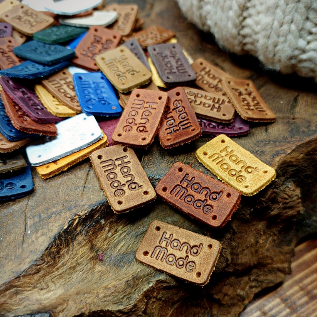 Clothing Labels Set, Knitting Labels, Genuine Leather Labels, Crochet ...