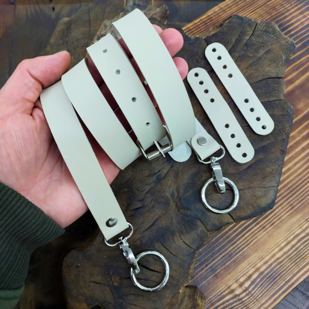 Leather Straps for Bags. Length Adjustable. Genuine Leather Complete ...