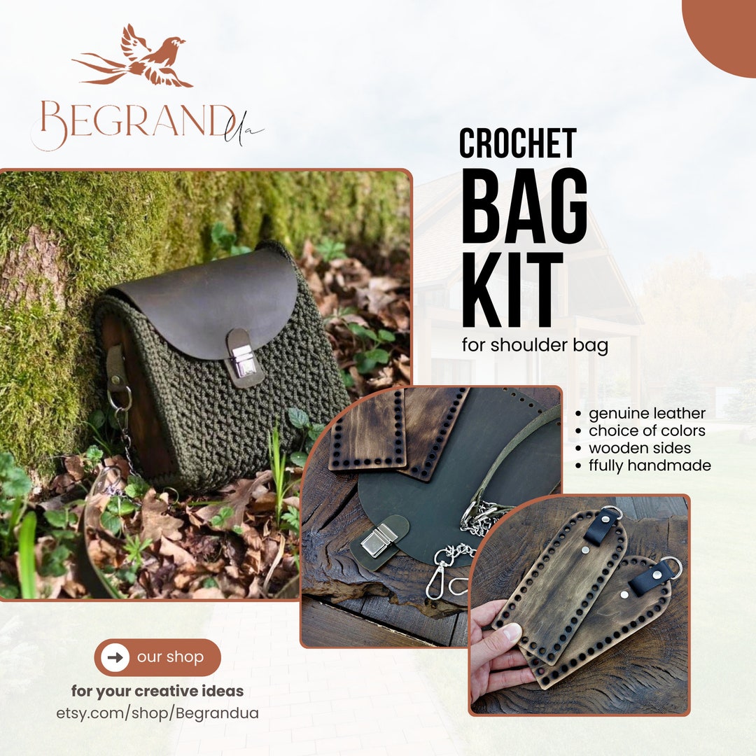 Crochet Bag Kit, Crochet Beginner Kit, Crocheting Bag, Kit for Crochet ...